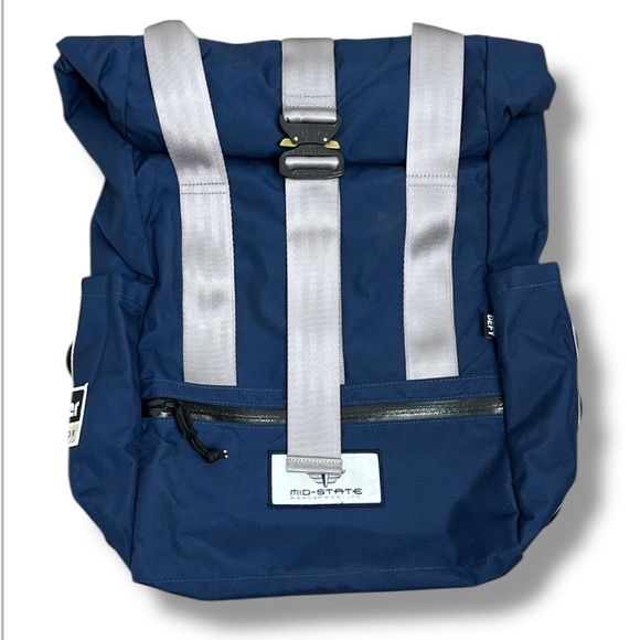 Defy | Bags | Defy Verbockel Roll Top Backpack Unzipped Nylon Bag Navy ...